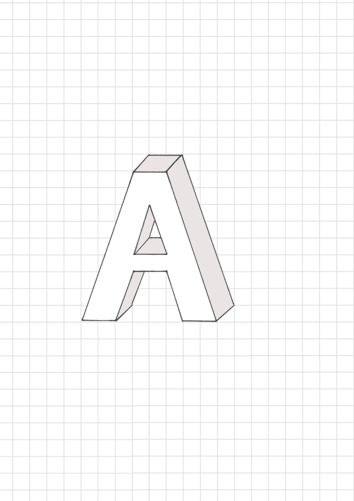How to Draw 3D Block Letters - Shachihata